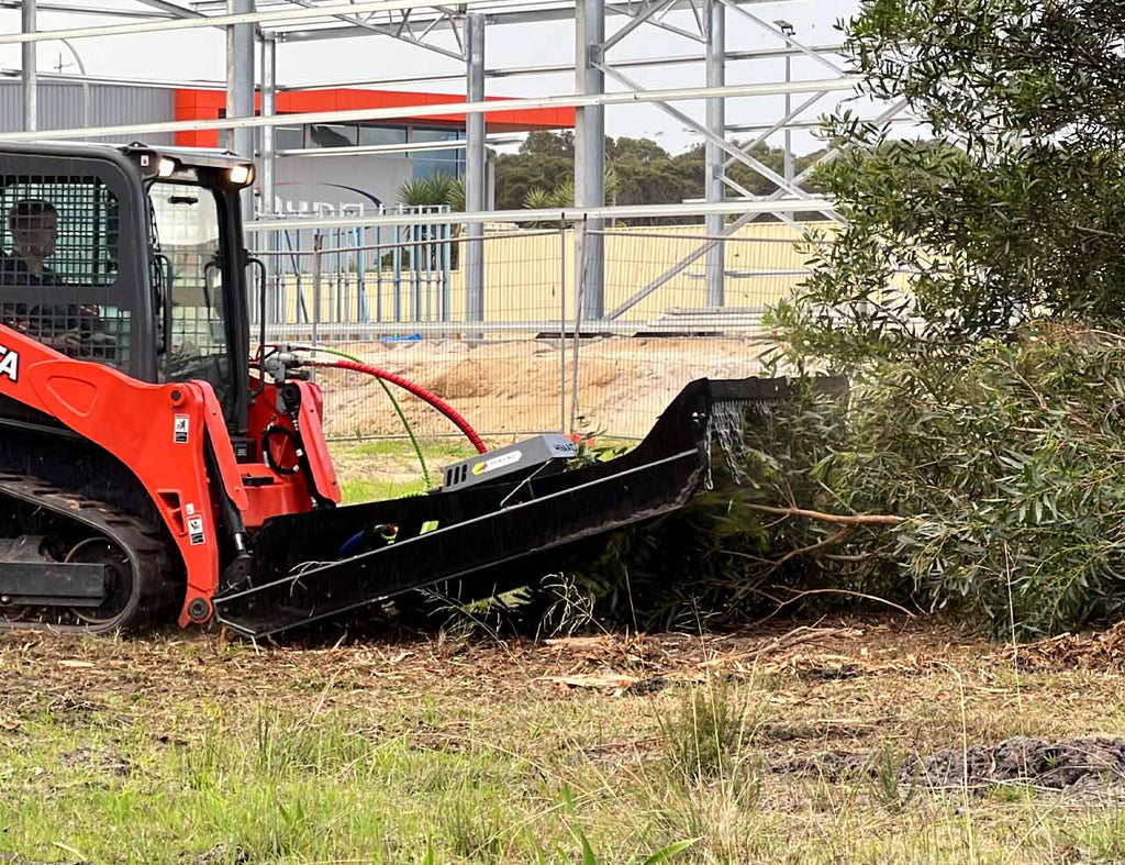 Hire slasher attachment for skid steer loaders | Mega Hire