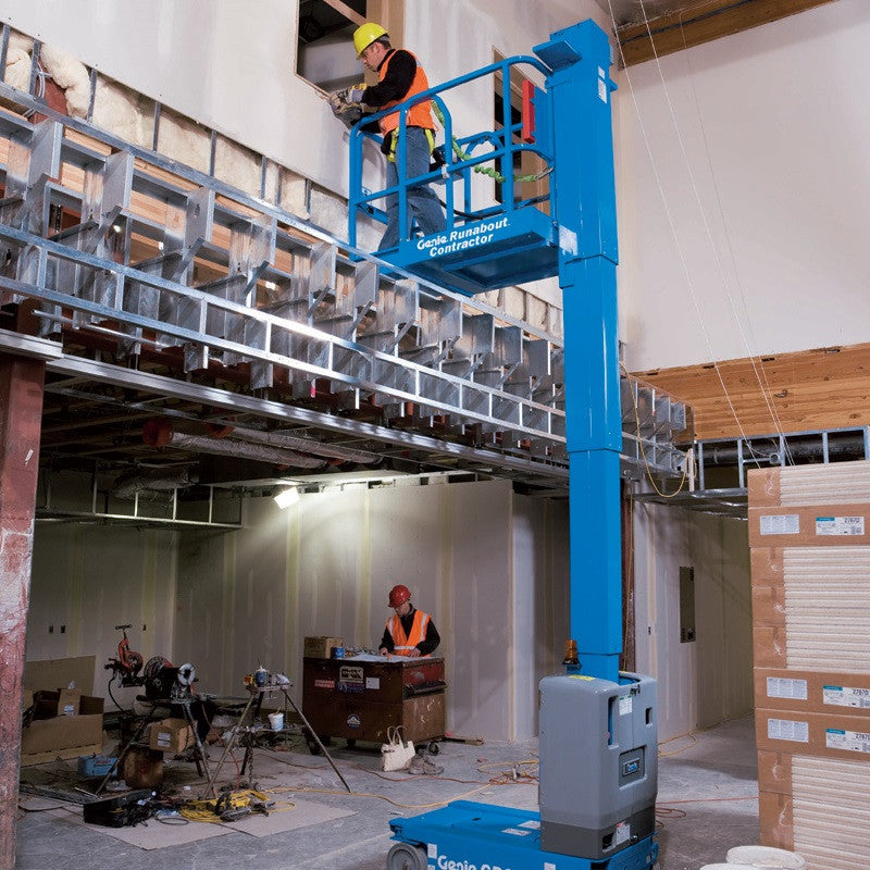 Hire Vertical man lift - 4.5m (15ft) Electric Genie | Mega Hire